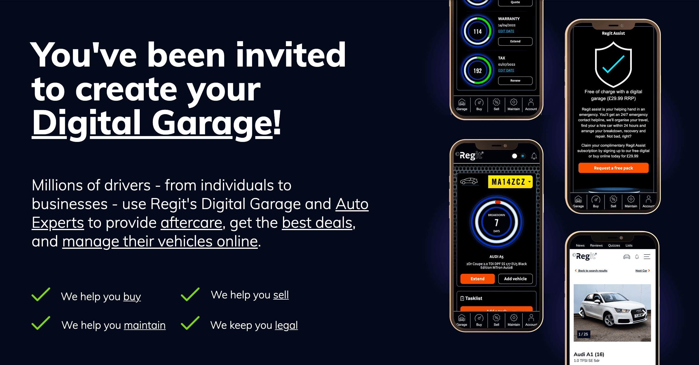 Create your garage on Regit | Regit